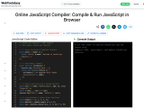 Javascript Compiler Online Run Test Javascript Code Free