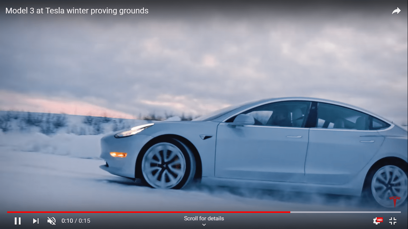 Tesla Model 3 winter proving grounds - WebyTechy