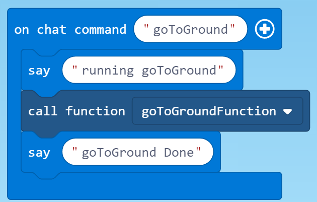 Go to Ground in MakeCode for Minecraft | We Code MakeCode