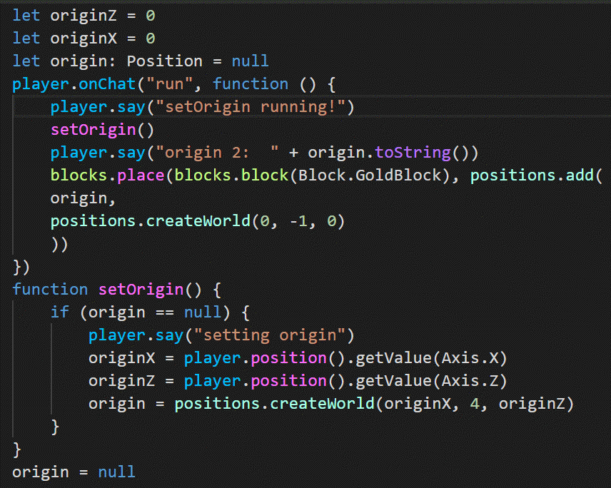 Remember Where You Started in MakeCode for Minecraft | We Code MakeCode