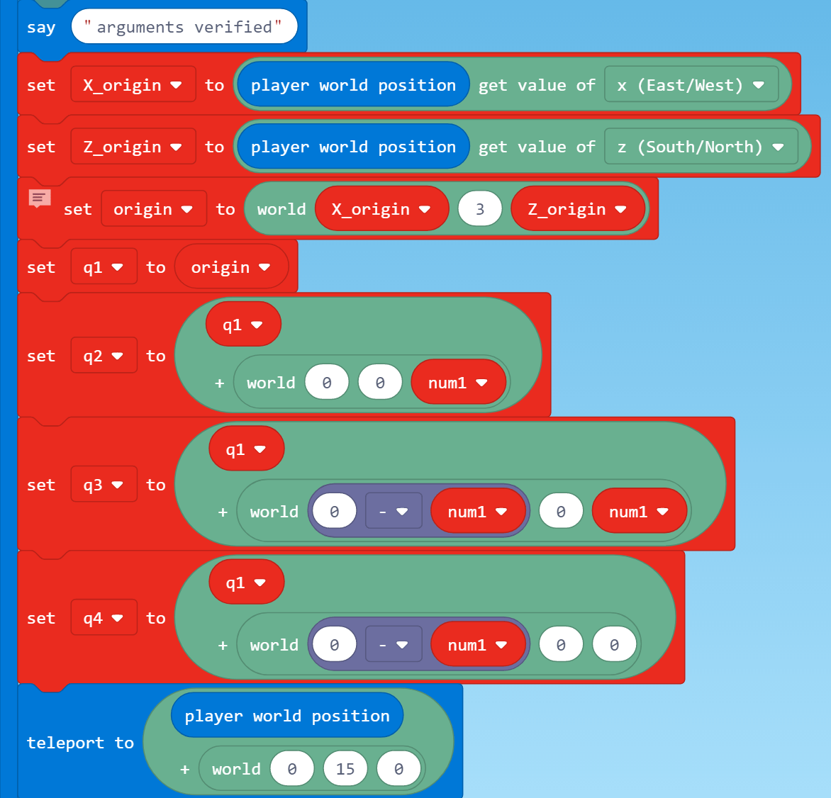 Creating Symmetric Patterns Using MakeCode for Minecraft | We Code MakeCode