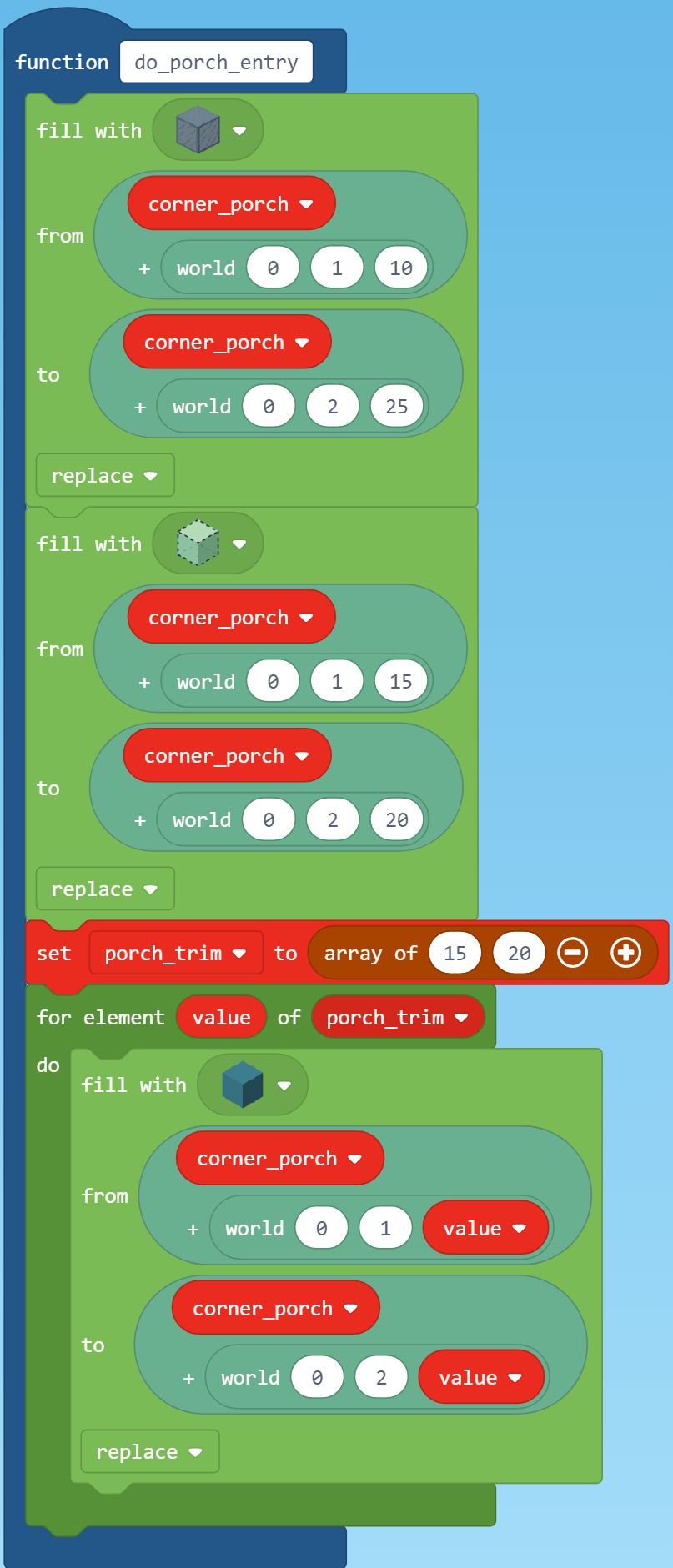Aquarium in MakeCode for Minecraft | We Code MakeCode