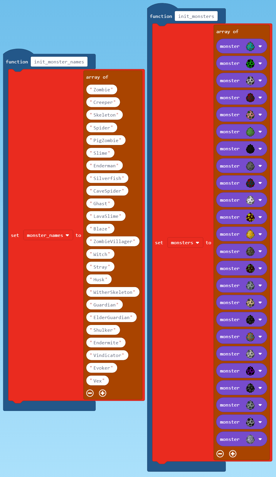 Monster Showtime in MakeCode for Minecraft | We Code MakeCode