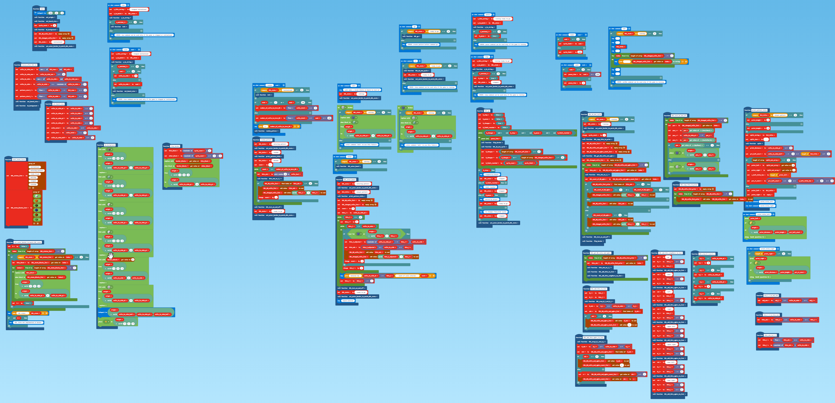 Grandma’s Game of Life in MakeCode for Minecraft | We Code MakeCode