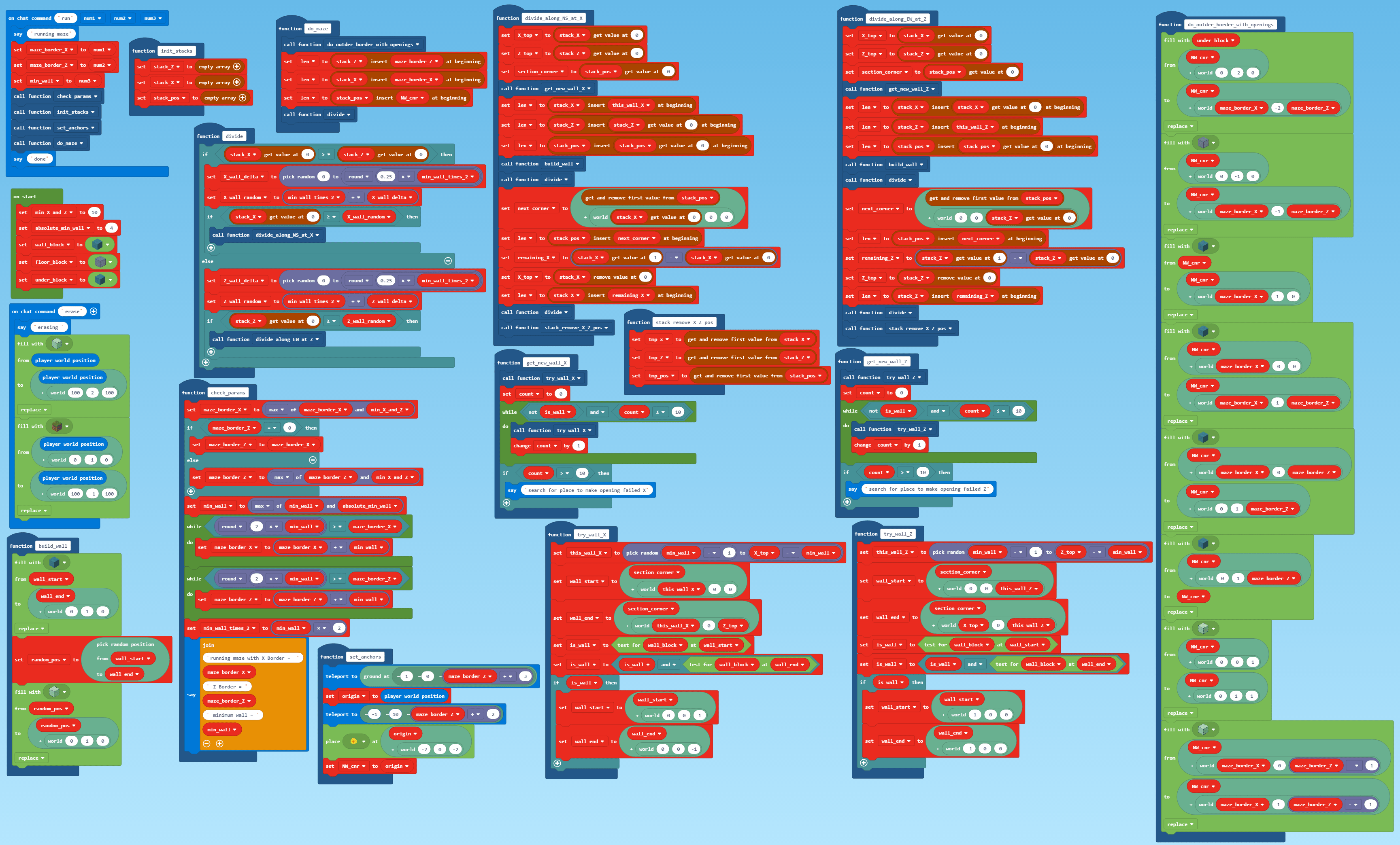 Amazing Maze Maker in MakeCode for Minecraft | We Code MakeCode