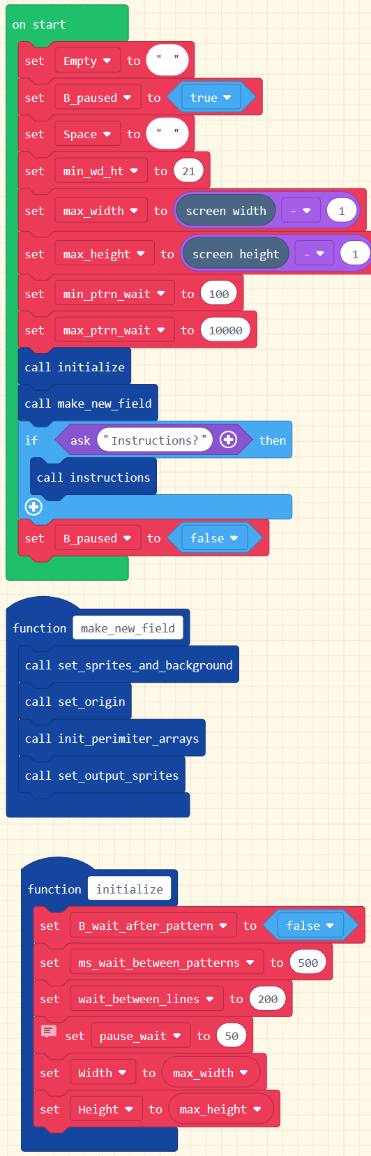 Code for Kaleidoscope in MakeCode Arcade | We Code MakeCode