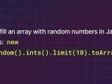 Java Populate Array With Random Numbers Tania Has Stevenson