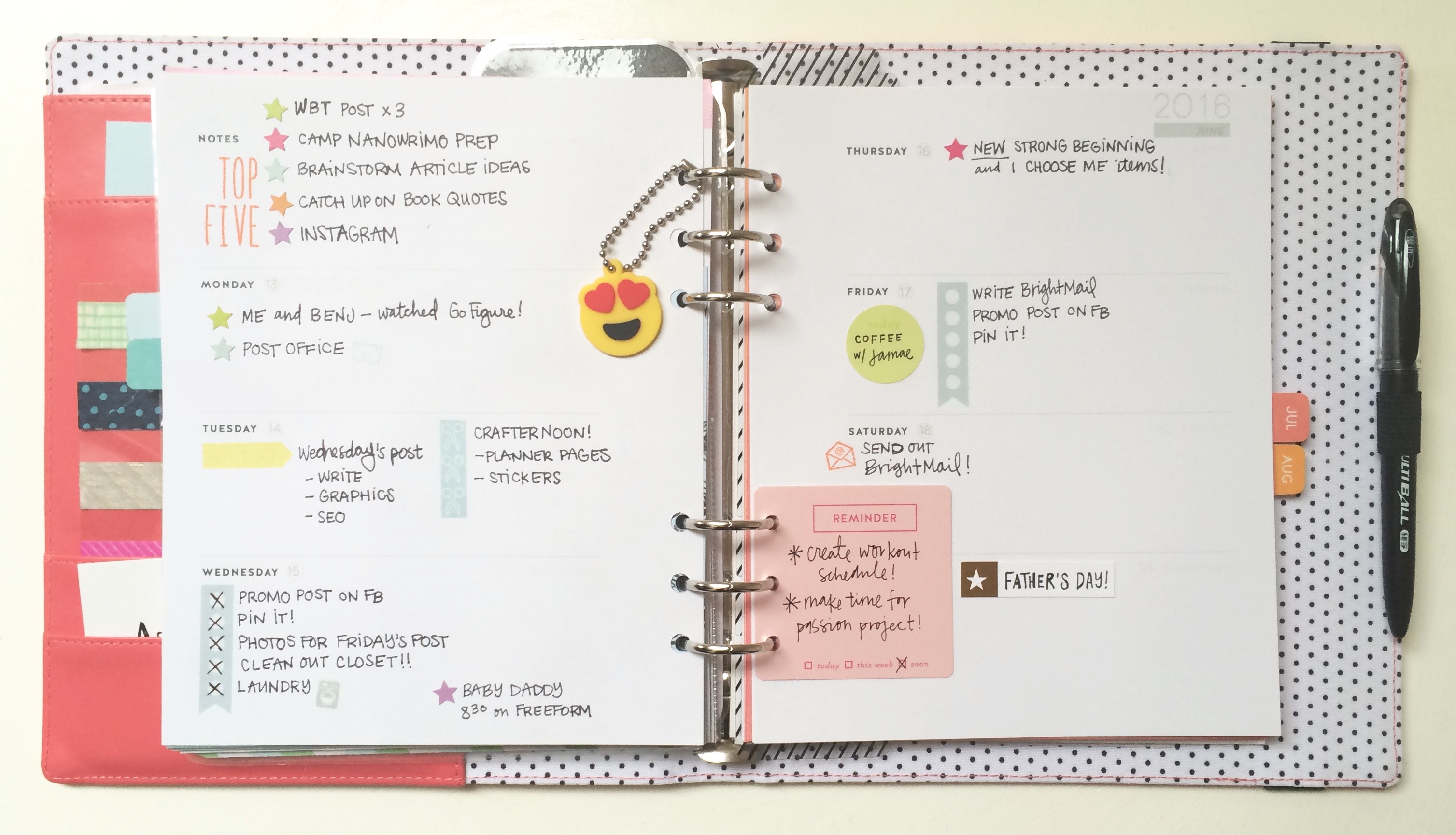 Planner Pages Using the June Scout Planner Kit - Whatever Bright Things