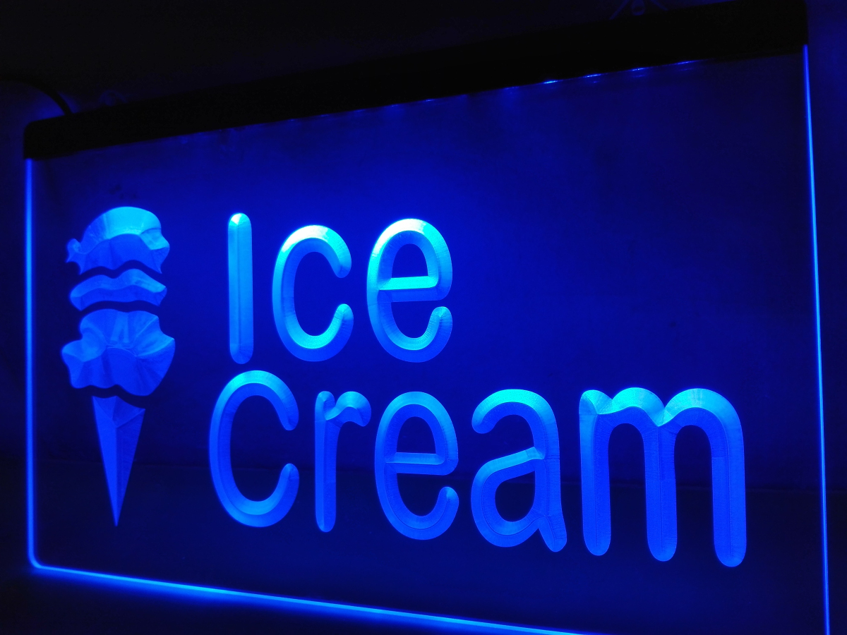 Ice Cream - neon sign - LED sign - shop - What's your sign?