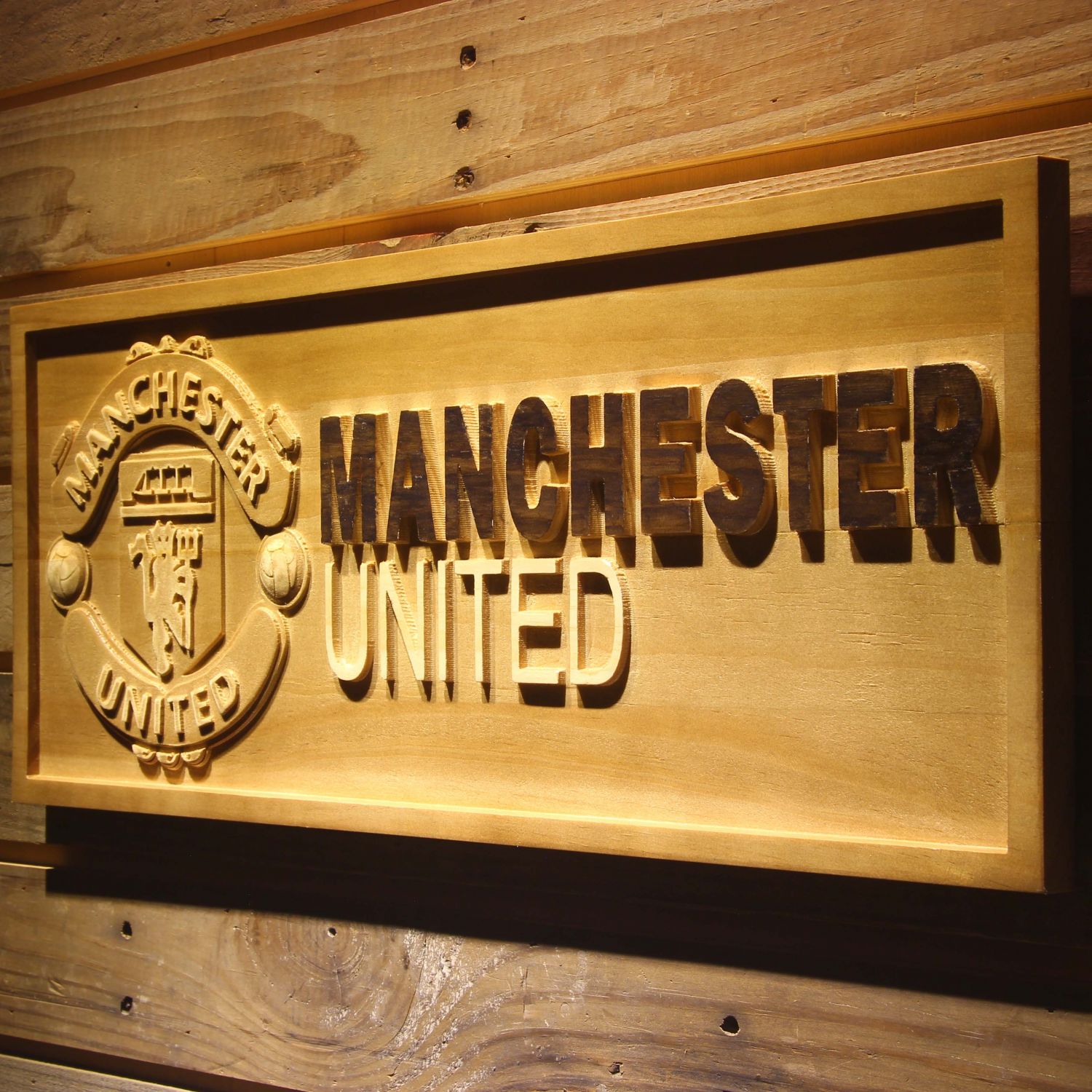 Manchester United Football Club Wood Sign - neon sign - LED sign - shop ...