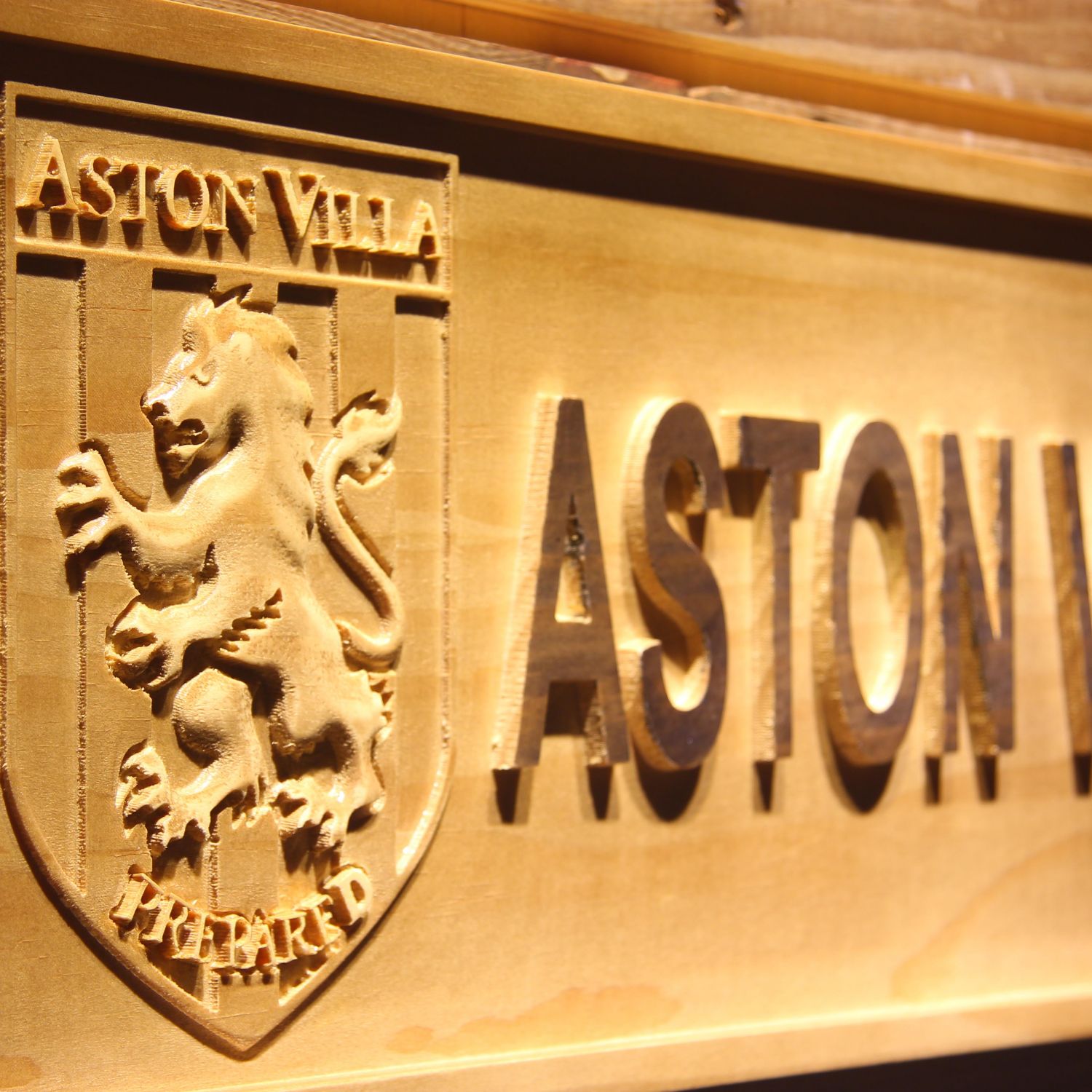 Aston Villa FC Wood Sign - Legacy Edition - neon sign - LED sign - shop ...