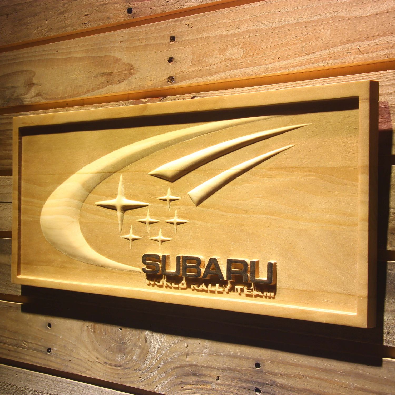 Subaru World Rally Team Wood Sign - neon sign - LED sign - shop - What ...
