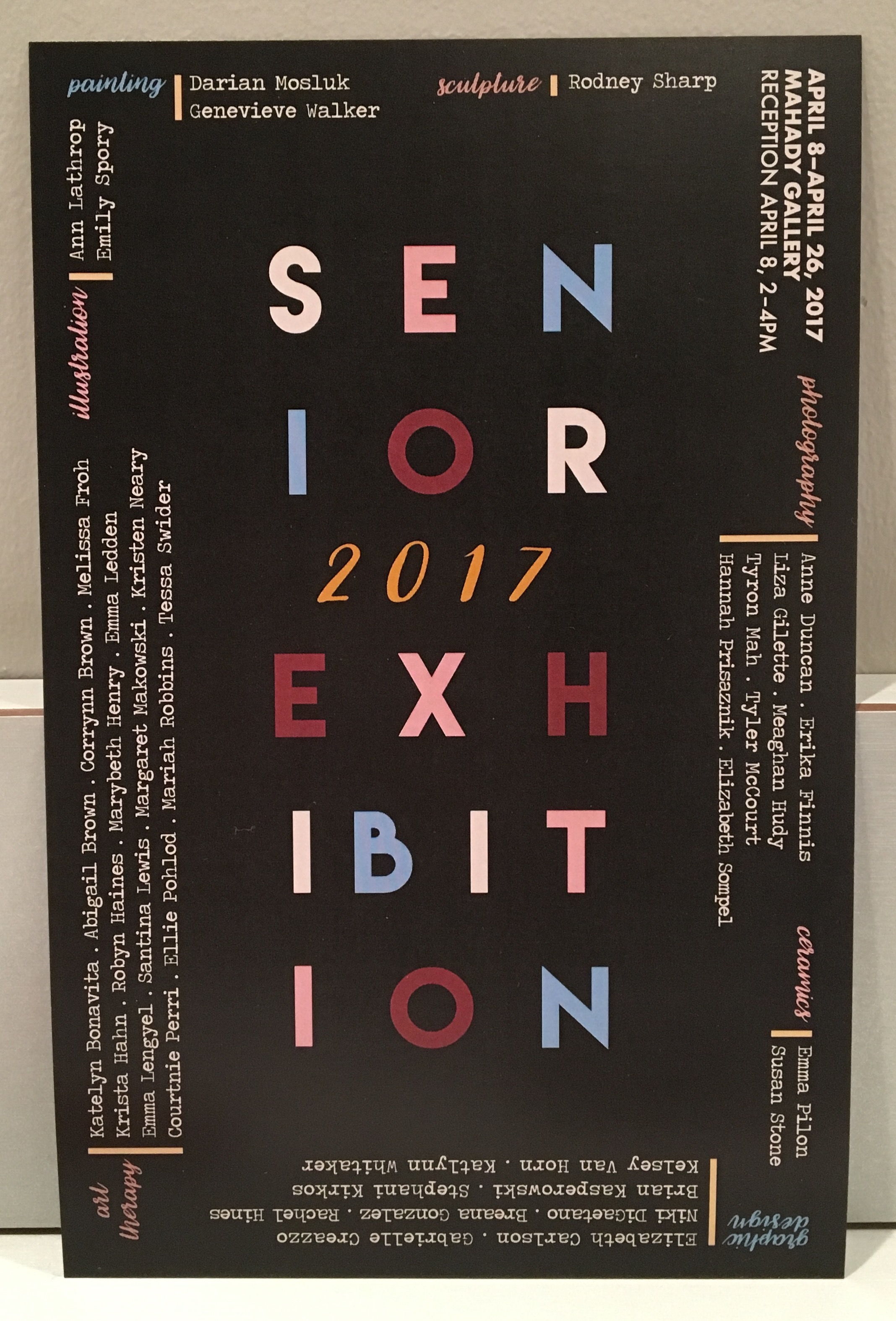 2017 Senior Exhibition – Where Creativity Works