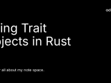 Using Trait Objects In Rust Wiki