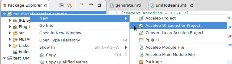 Acceleo Tutorial | Acceleo tutorial