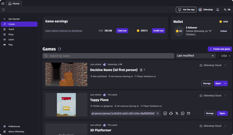 Gdevelop Interface Gdevelop Documentation - Download Elegant Minimal Illustration | Retina