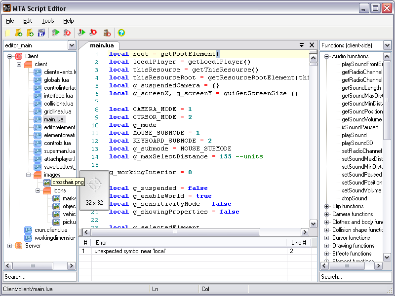 MTA Script Editor – Herramienta de Edicion LUA | Arcade Tutoriales