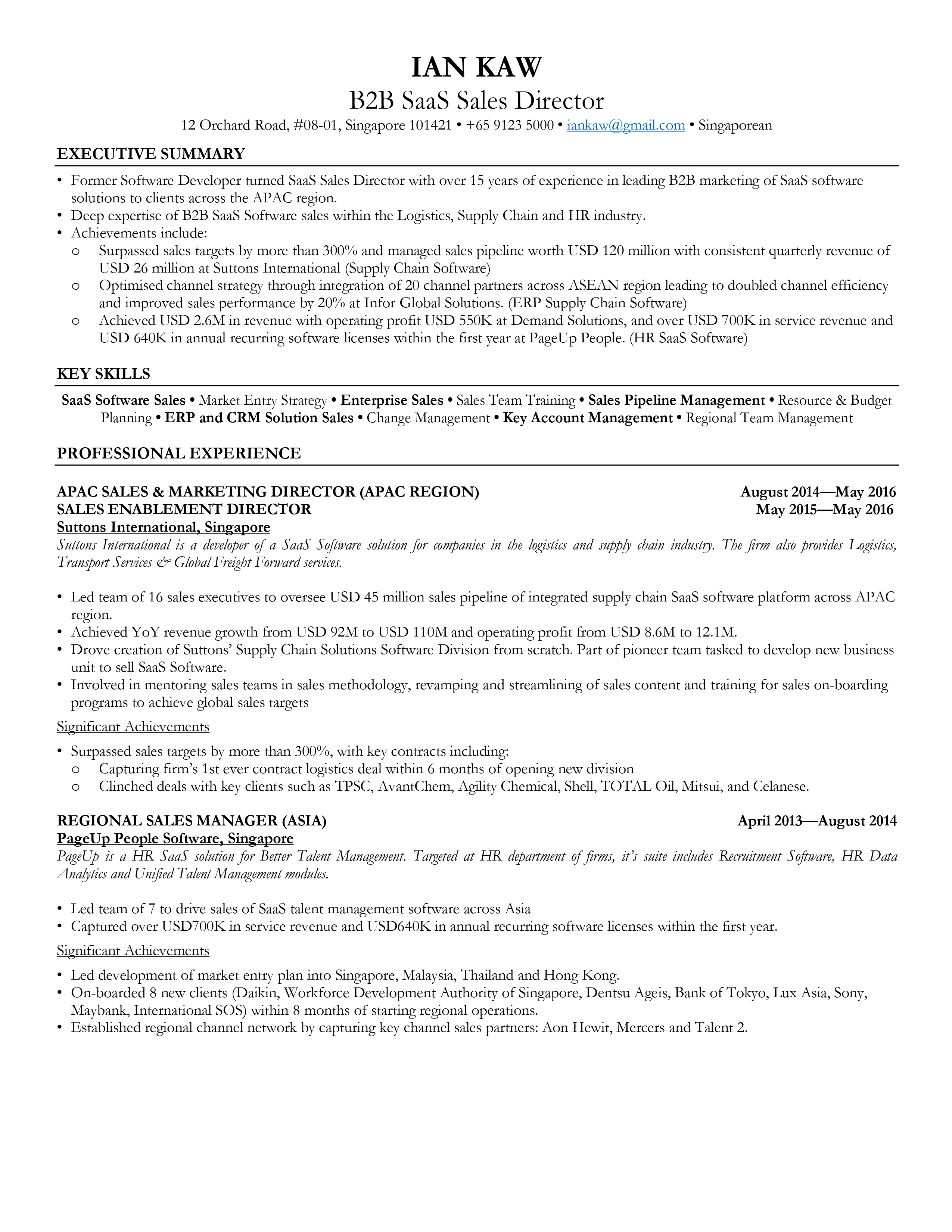 Sample Resume Templates Timeless Black - wikiresume.com