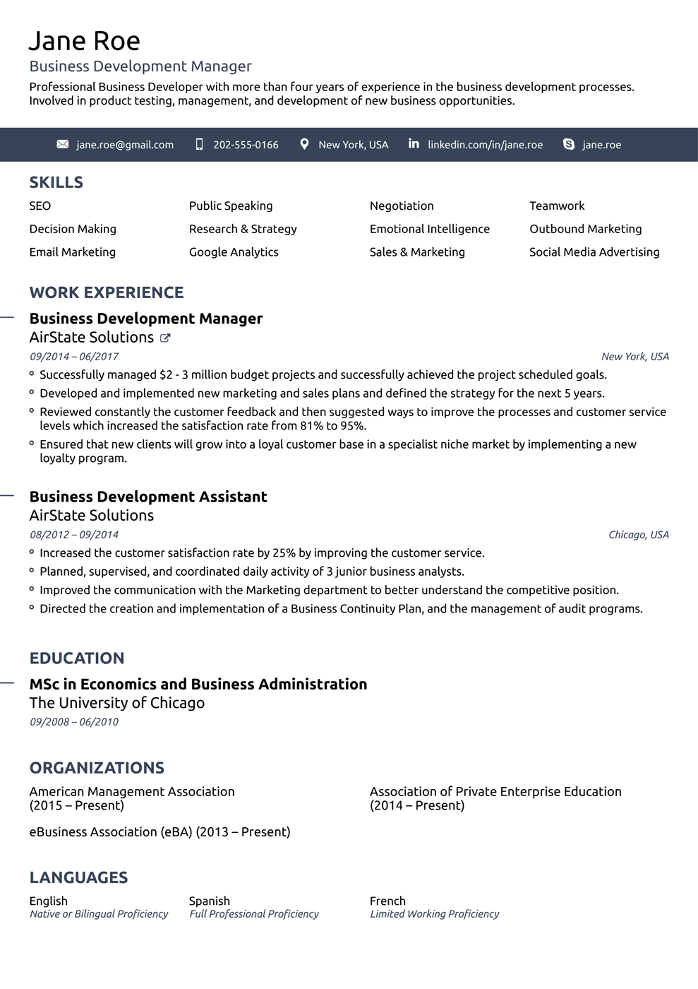 Simple Resume Format Simple Resume Template - wikiresume.com