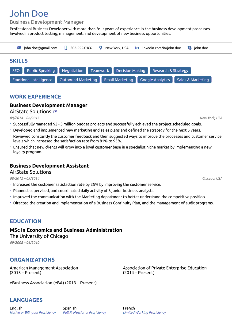 Simple Resume Template Basic Resume Template - wikiresume.com