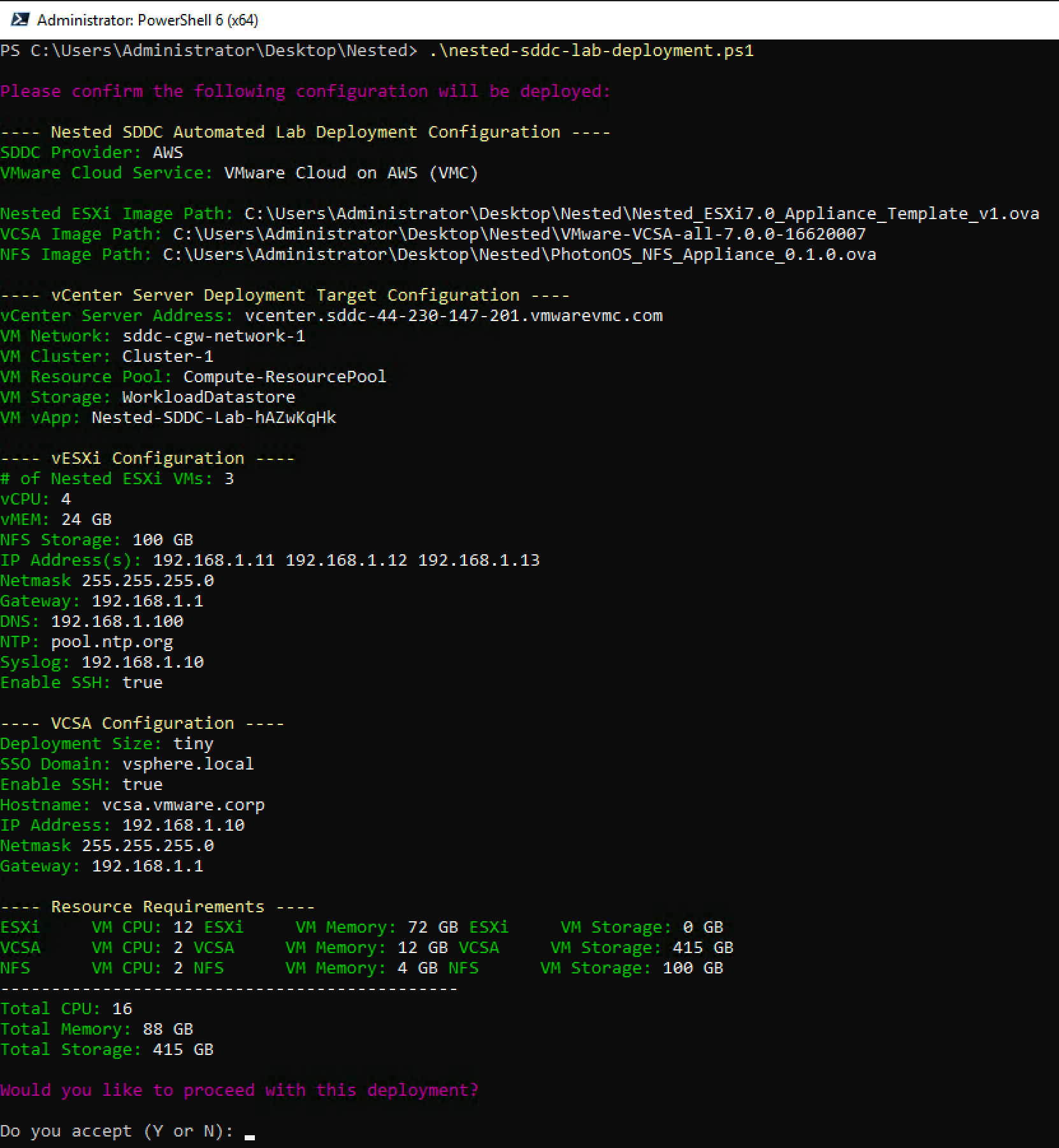 Automated Nested Lab Deployment on SDDC Part 1: VMware Cloud on AWS