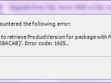 Fix Sql Server Setup Has Encountered The Error Code 1605 Windows Valley