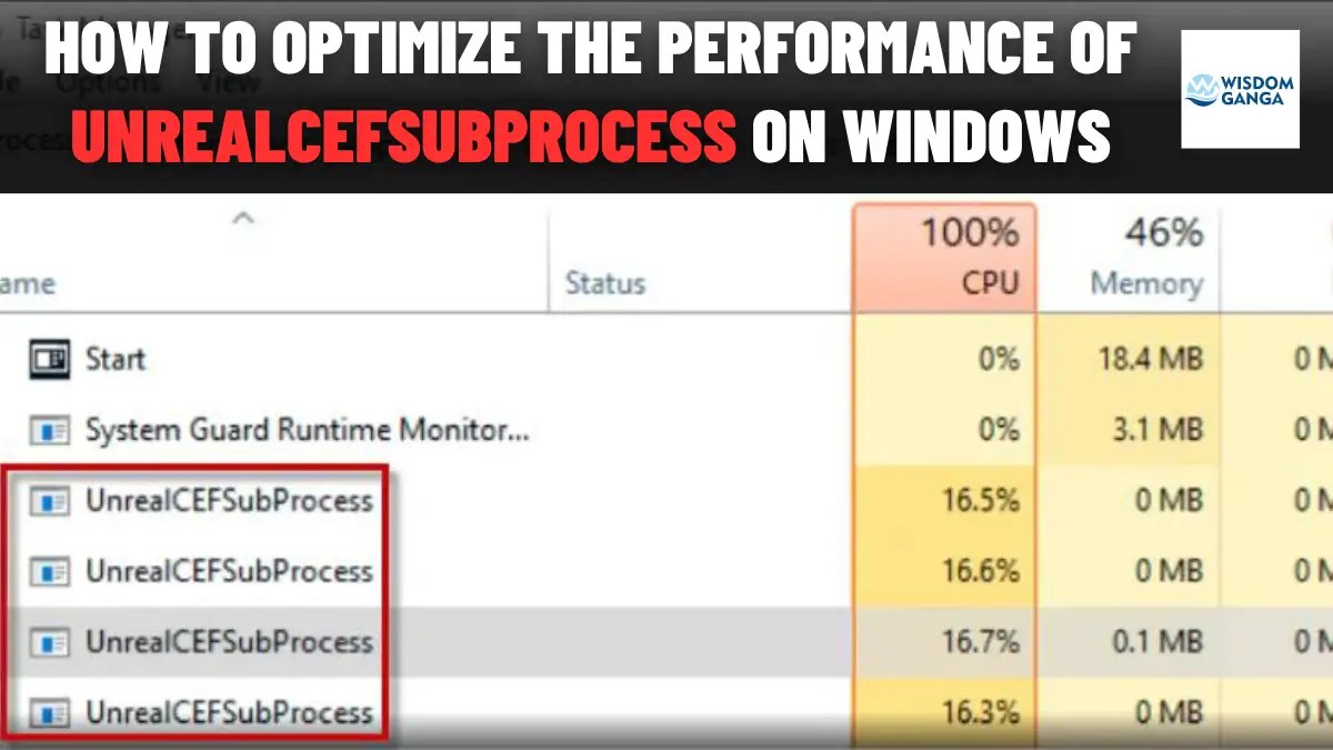 How To Optimize The Performance Of UnrealCEFSubprocess On Windows - WISDOM GANGA