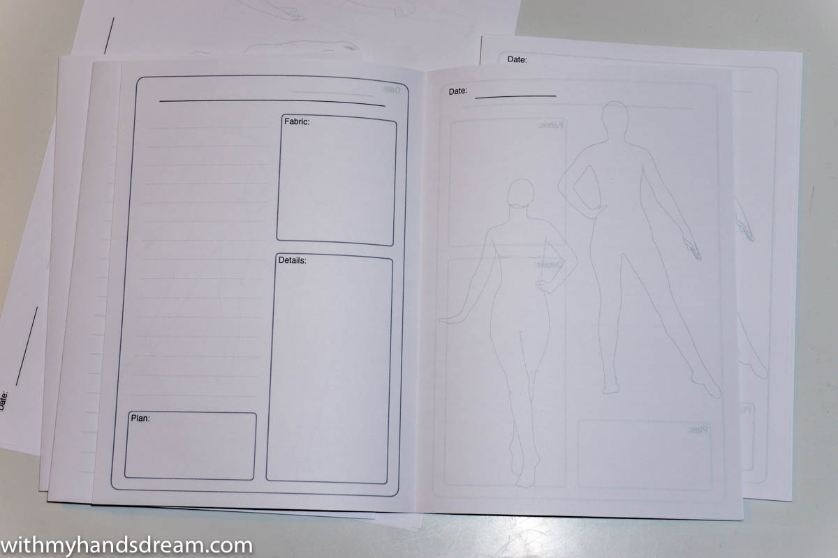 Make your own sewist's notebook! (Free printable templates!)