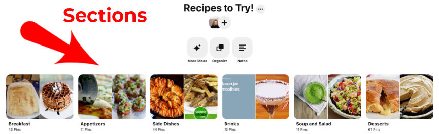 How to Organize a Pinterest Board into Sections in a Few Easy Steps ...