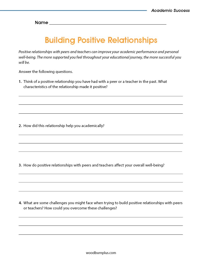 Building Positive Relationships Woodburn Plus