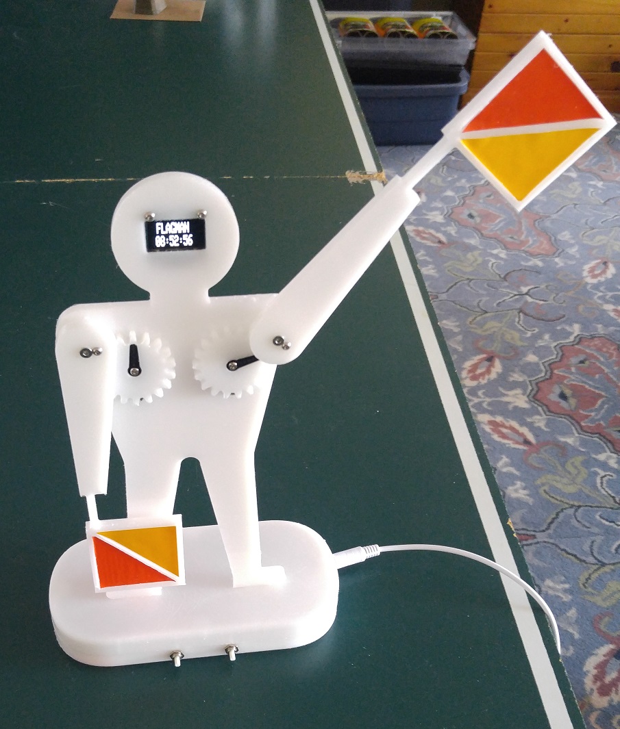 FlagMan – The Semaphore Clock – WoodUino.ca