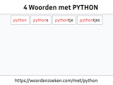Woorden Met Python