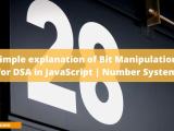 Simple Explanation Of Bit Manipulation For Dsa In Javascript Number