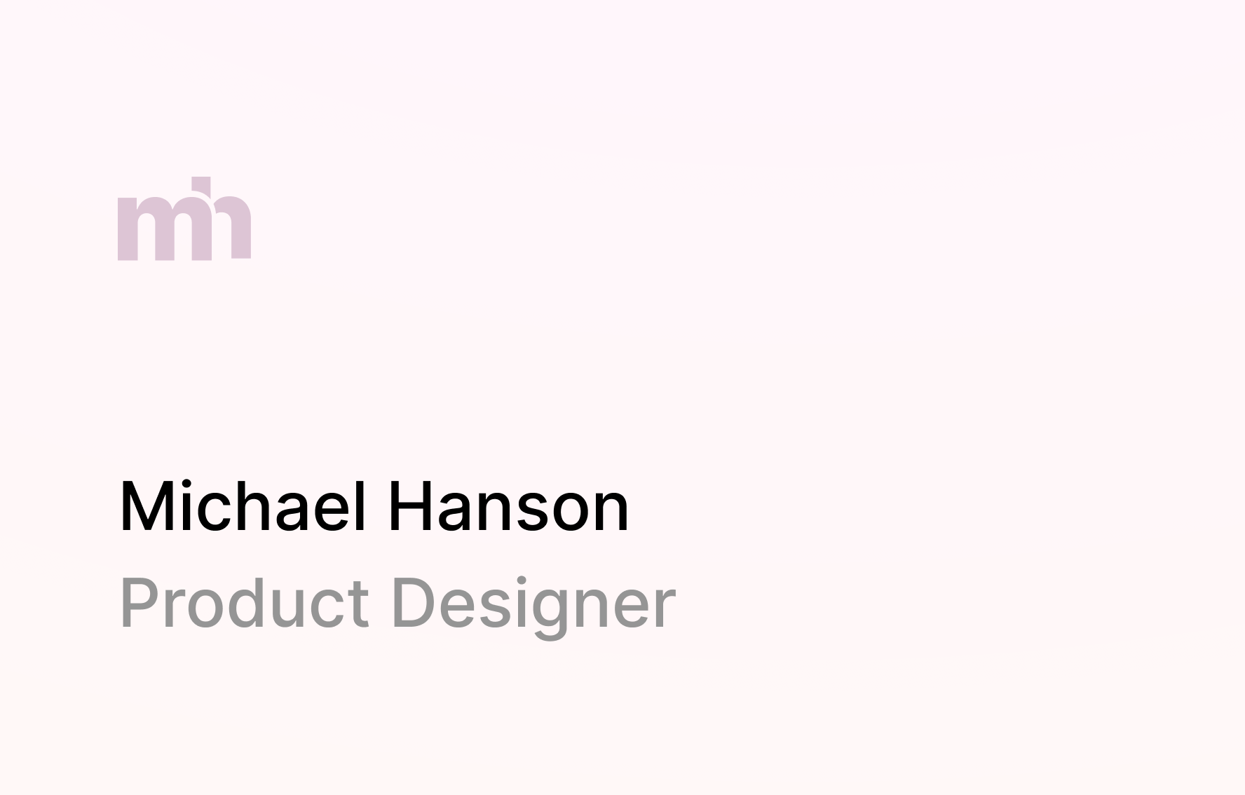 Michael Hanson Designer
