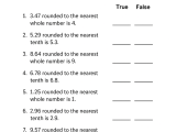 True Or False Rounding Decimals Worksheet Download Print Now