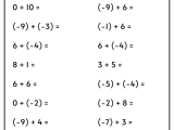 Integer Addition And Subtraction Worksheet Digital Worksheets Library