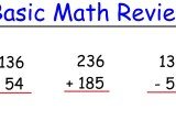 Basic Math Review Worksheets Library