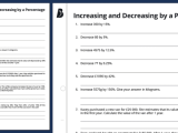 Simple Percentage Increase And Decrease Worksheet Worksheets Library