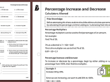 Percentage Increase And Decrease Ks3 Walkthrough Worksheet