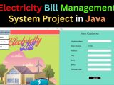 Electricity Bill Management System Project In Java Copyassignment