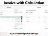Complete Invoice With Calculation Print Bootstrap Js Jquery