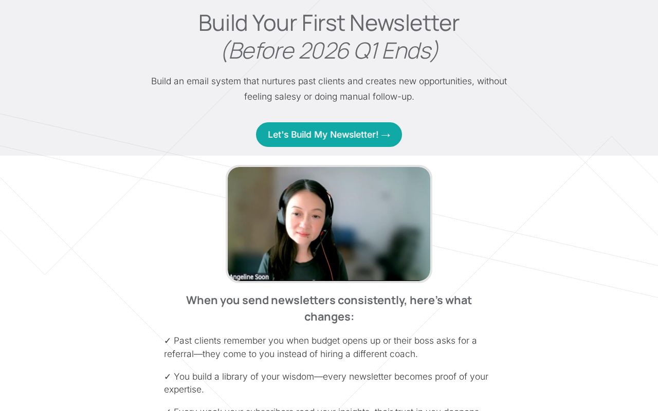 Coaches Workshop Build Your First Newsletter