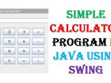 Simple Calculator Program In Java Using Swing