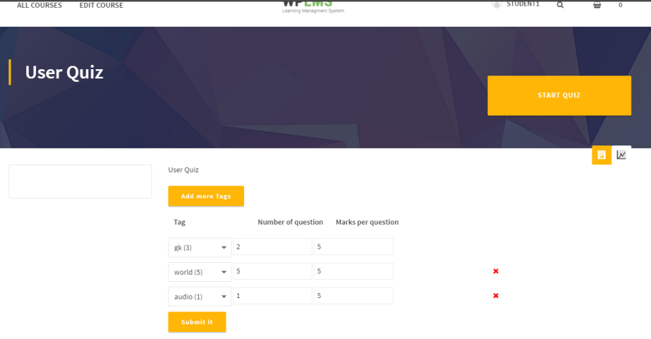 Wplms User Generated Quiz Wplms Learning Management System