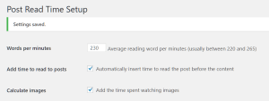 Display Estimated Reading Time Of An Article - Post Read Time | WP Missing