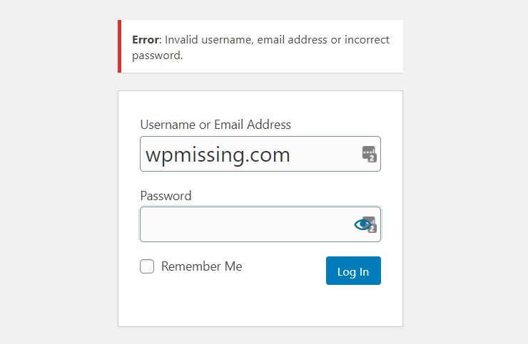 Force Users To Log In Only Via Email - Force Login With Email | WP Missing