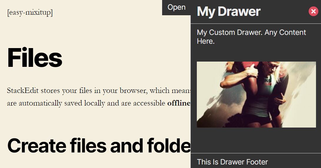 Add A Sliding Drawer To WordPress - Drawer Sliding | WP Missing