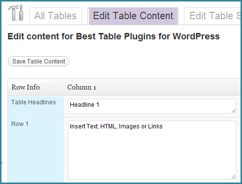 WordPress Table Plugin – Creating Tables in Posts & Pages