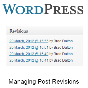 Managing Post Revisions In WordPress