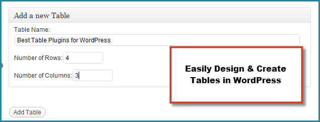 WordPress Table Plugin – Creating Tables in Posts & Pages